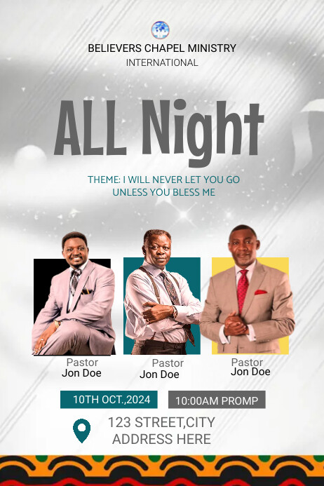 All night church service Template | PosterMyWall