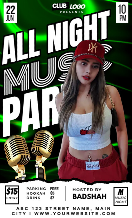 Copy of all night music Club Party | PosterMyWall