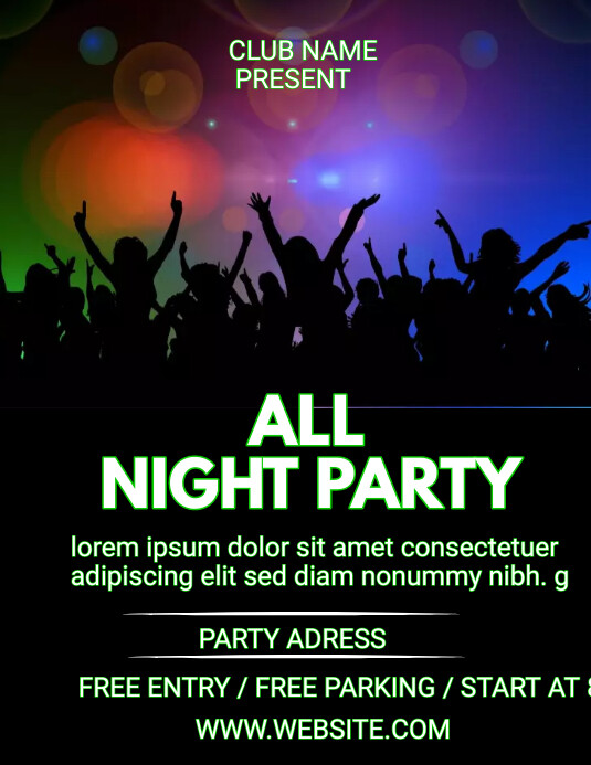 All night party Template | PosterMyWall