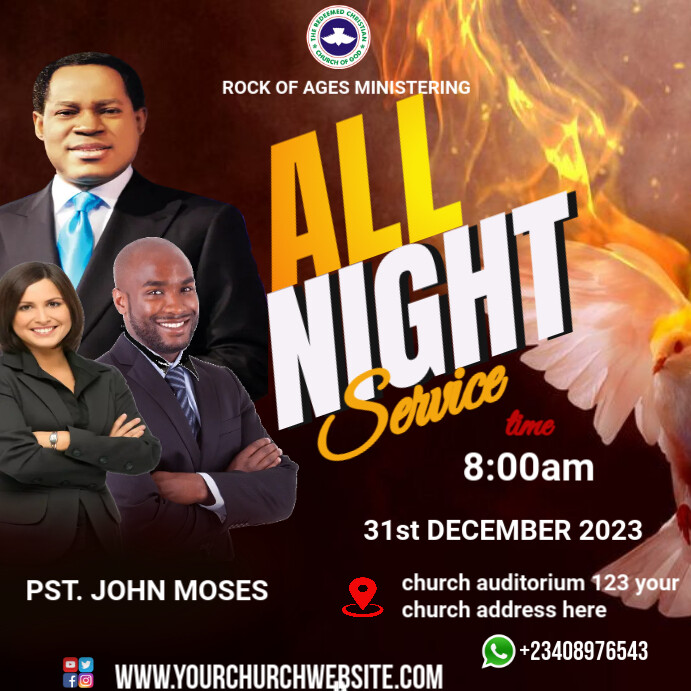 Copy of ALL NIGHT SERVICE | PosterMyWall