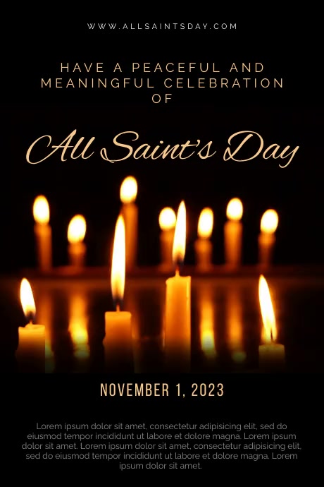 All Saint's Day Template | PosterMyWall