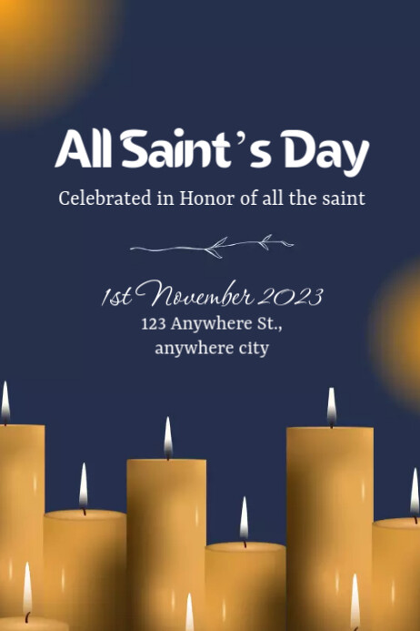 All Saint's Day Poster Template | PosterMyWall