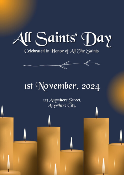 All saints' day design Template | PosterMyWall