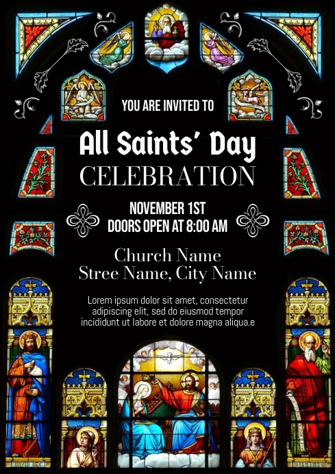 All Saints' Day Celebration Poster Template | PosterMyWall