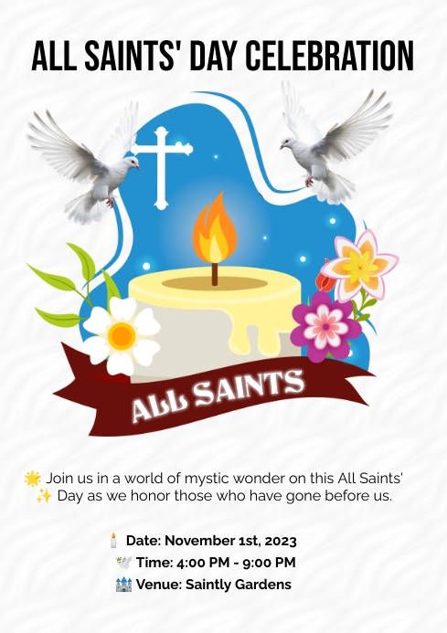 All Saints' Day Template | PosterMyWall
