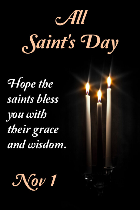 All Saints Day Template | PosterMyWall