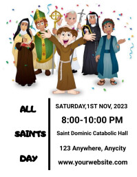 all saints day event design flyer template | PosterMyWall