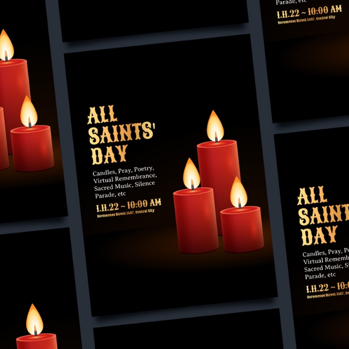 All saints day poster design flyer Template | PosterMyWall