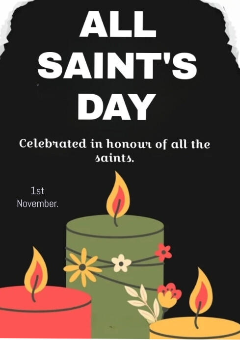 Plantilla de All saints day template. | PosterMyWall
