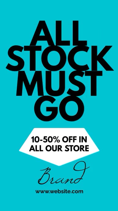 All stock must go store banner poster Template | PosterMyWall