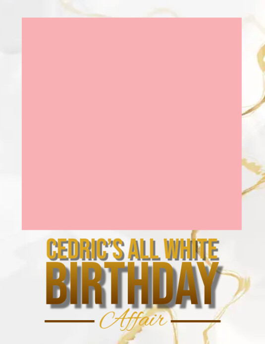 Copy of All White Birthday Party Photo Frame Template | PosterMyWall