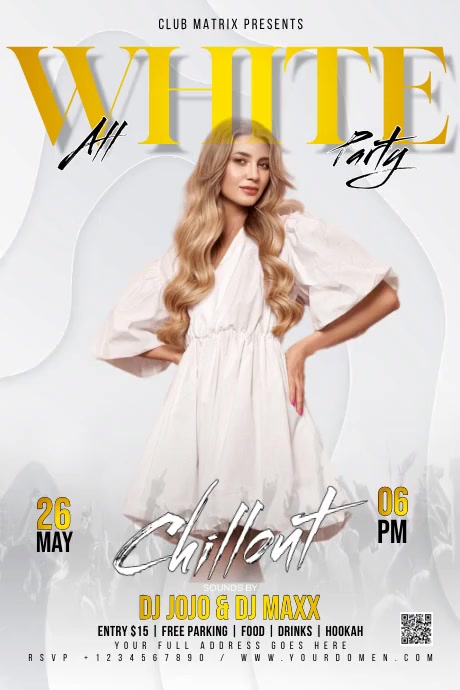 Copy of All white party Chillout | PosterMyWall