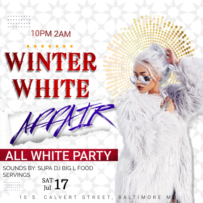 All white party Template | PosterMyWall
