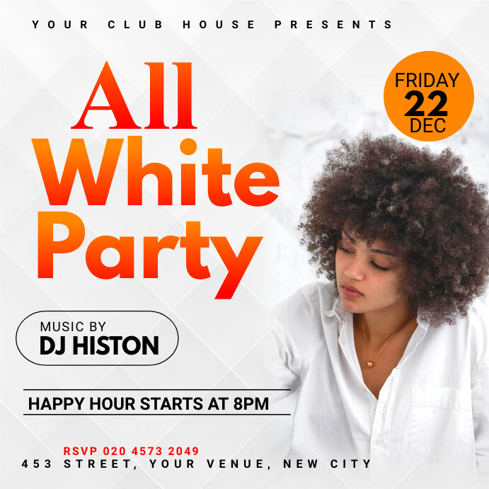 all white party Template | PosterMyWall