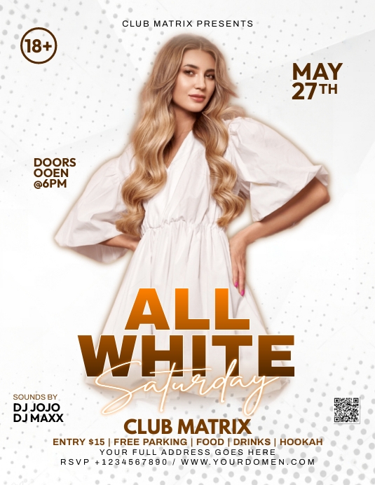 All white party Template | PosterMyWall