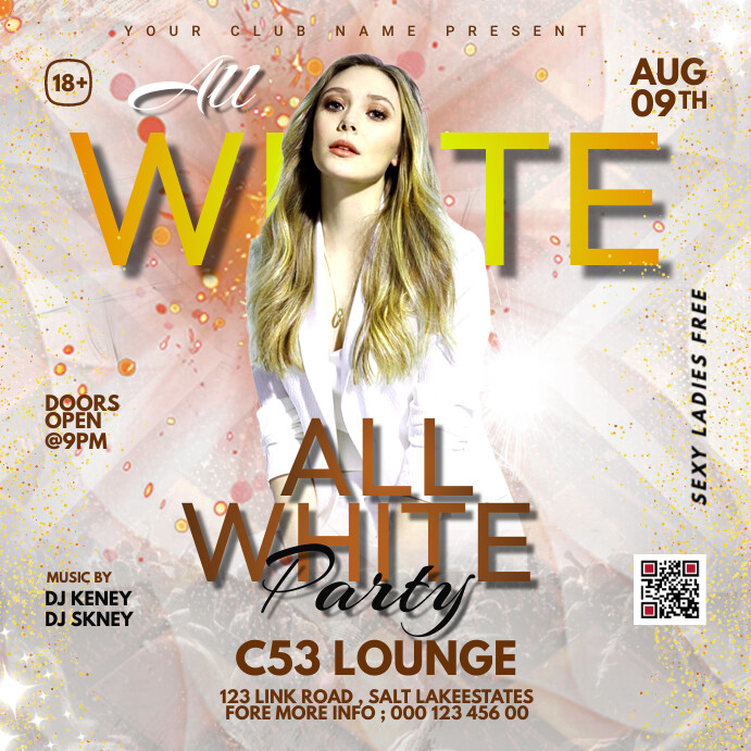 ALL WHITE PARTY FLYER Templat | PosterMyWall