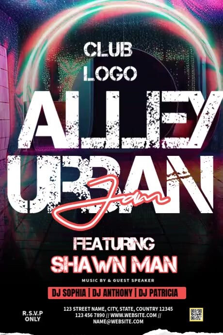 Plantilla de Alley Urban Night Party | PosterMyWall