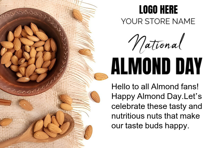 Almond Day A4 Template | PosterMyWall