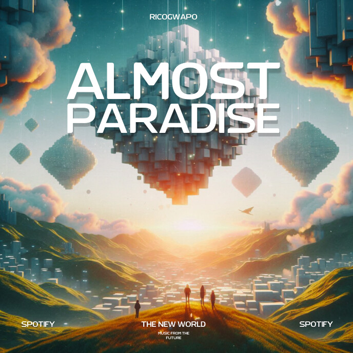 ALMOST PARADISE ALBUM ARTWORK TEMPLATE | PosterMyWall