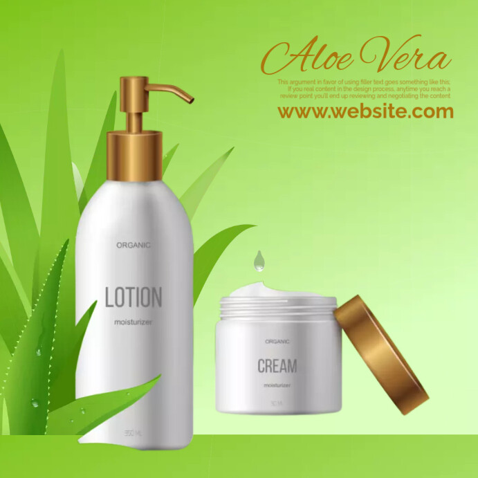 Aloe Vera Lotion Brand Template | PosterMyWall