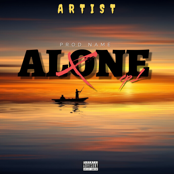 Plantilla de Alone album cover | PosterMyWall
