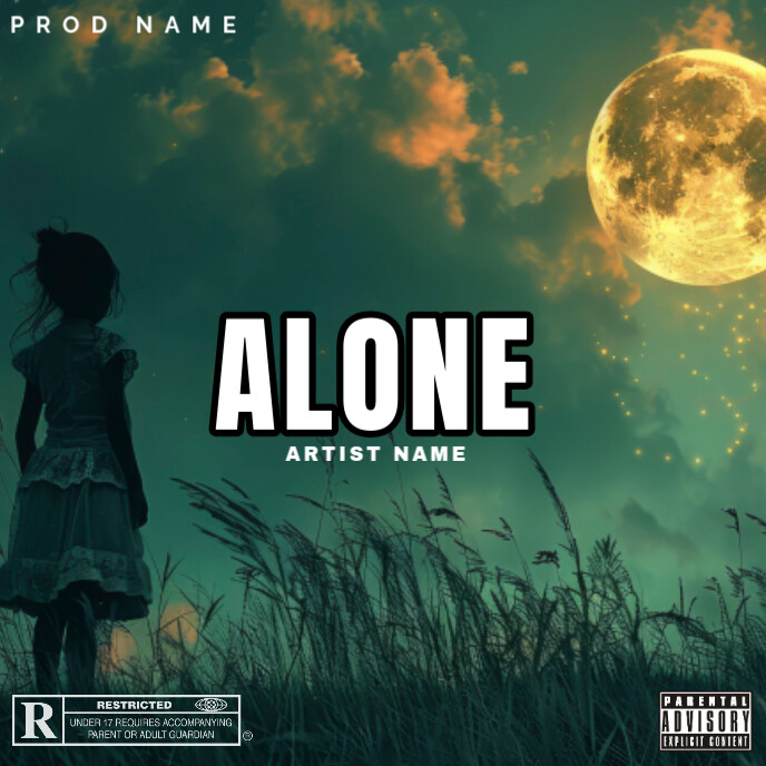 Modèle ALONE ALBUM COVER | PosterMyWall