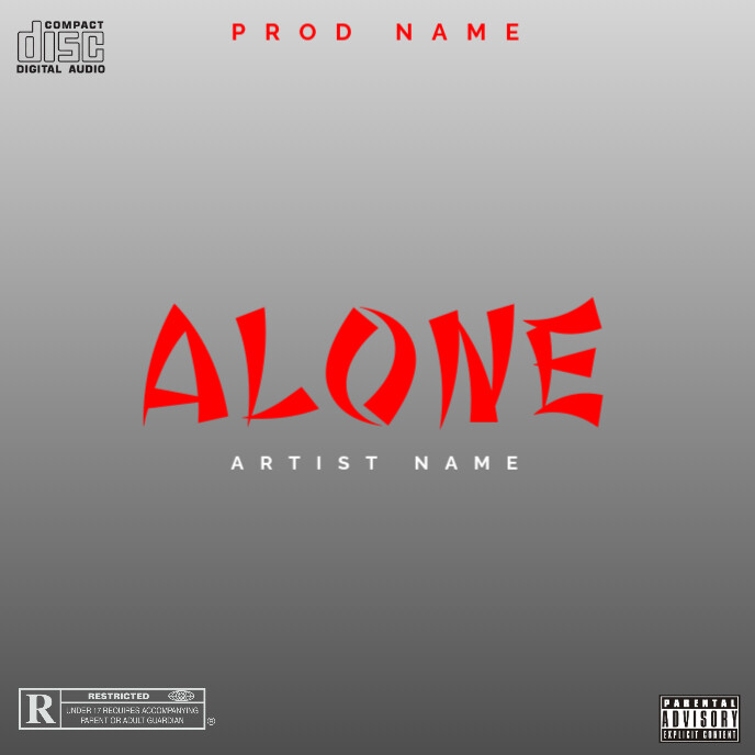ALONE ALBUM COVER Templat | PosterMyWall