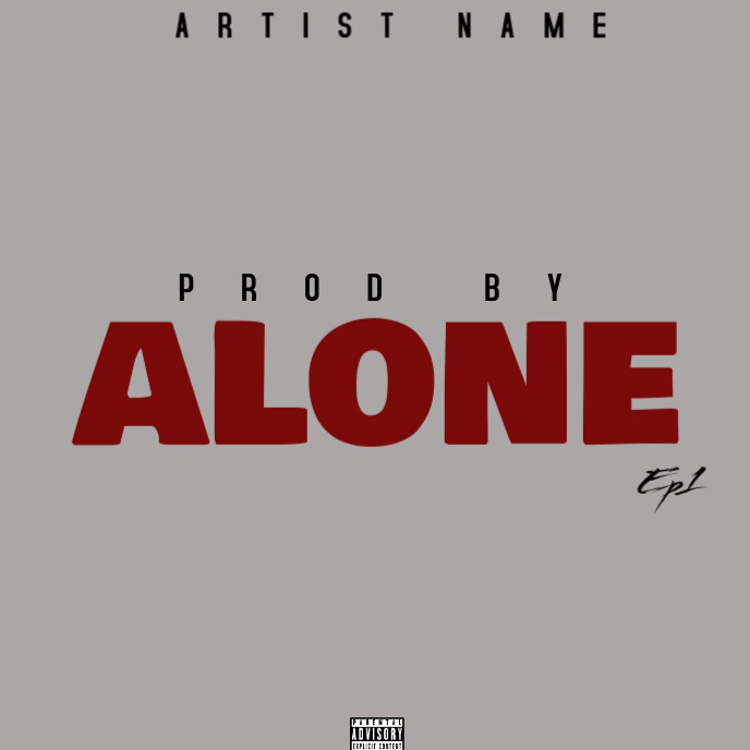 Plantilla de Alone album cover | PosterMyWall