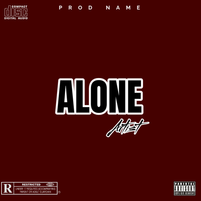 alone album cover Template | PosterMyWall
