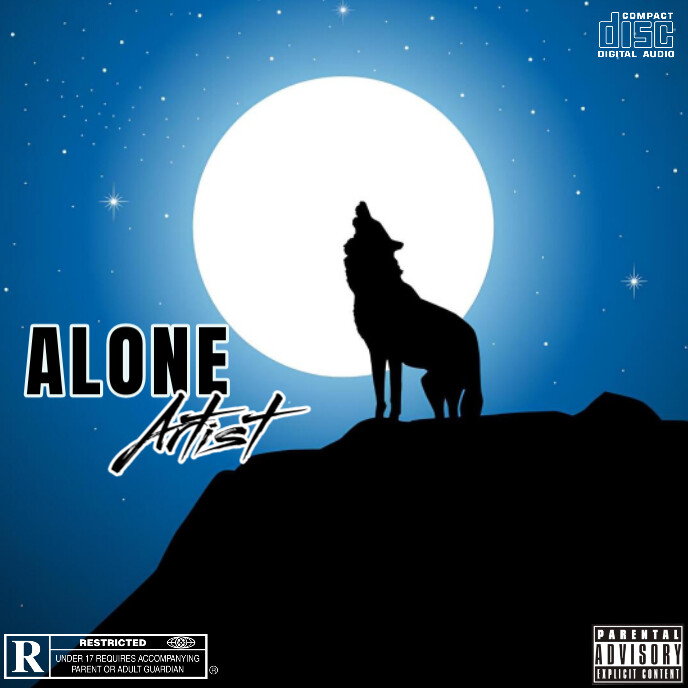 alone album cover Template | PosterMyWall