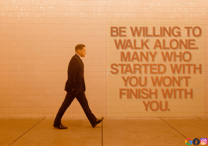 ALONE AND FINISH QUOTE TEMPLATE | PosterMyWall