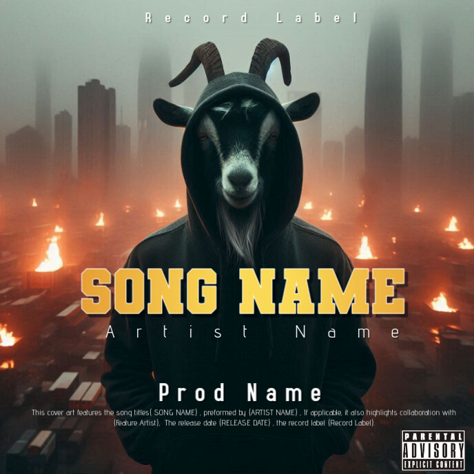 Alone goat man album cover Template | PosterMyWall