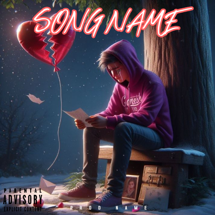 Plantilla de alone heart album cover | PosterMyWall