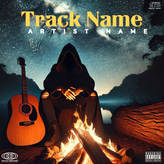 Alone man fire mixtape album cover Template | PosterMyWall