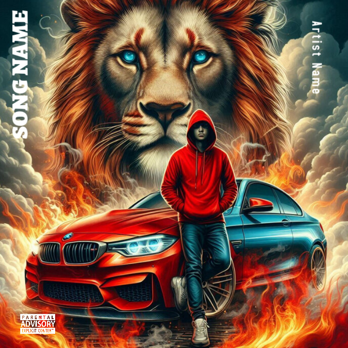 Alone man with car mixtape album cover Template | PosterMyWall
