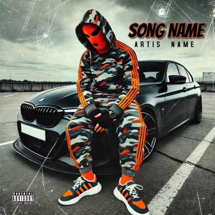 Alone man with car mixtape album cover Template | PosterMyWall