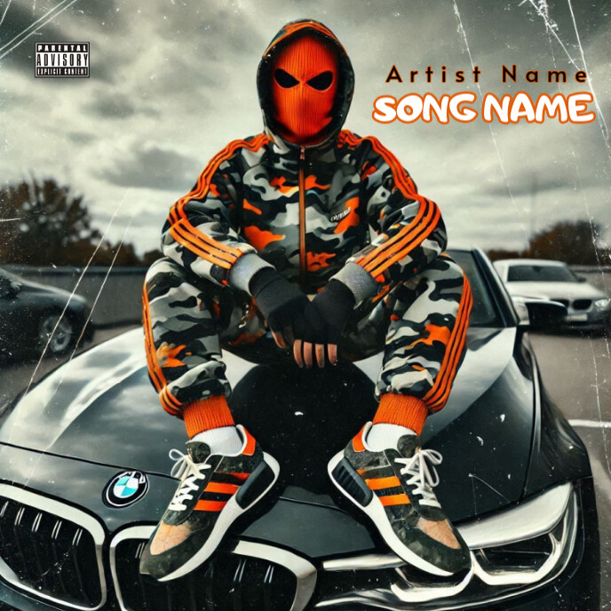 Alone man with car mixtape album cover Template | PosterMyWall