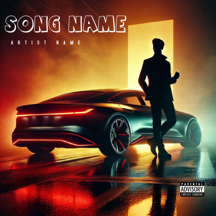 Alone man with car mixtape album cover Template | PosterMyWall