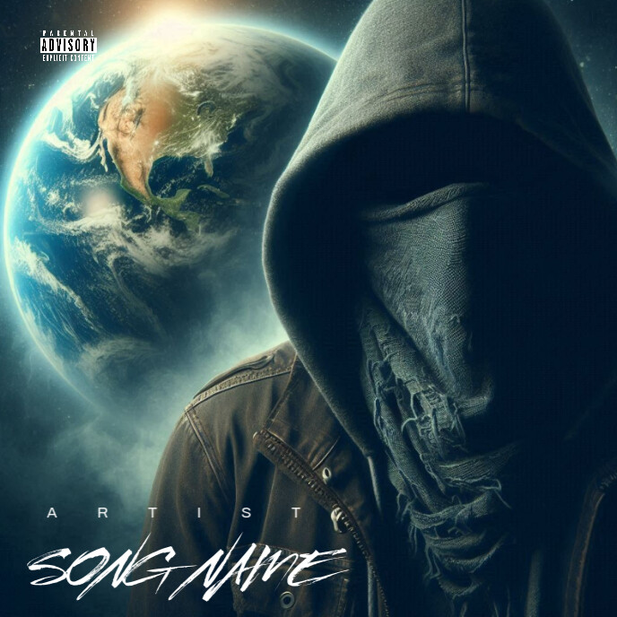 Modèle Alone man with eart mixtape album cover | PosterMyWall