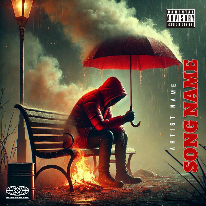 Alone man with fire mixtape album cover Template | PosterMyWall