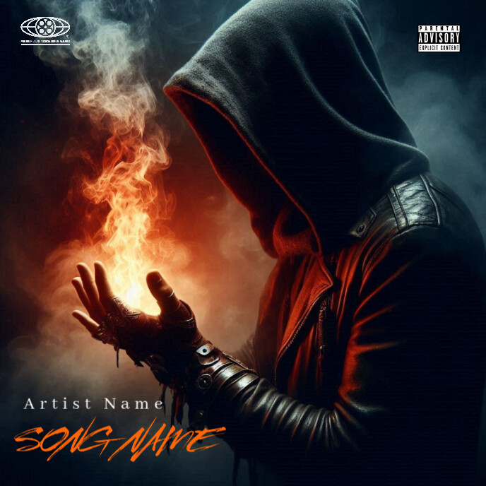 Alone man with fire mixtape album cover Template | PosterMyWall