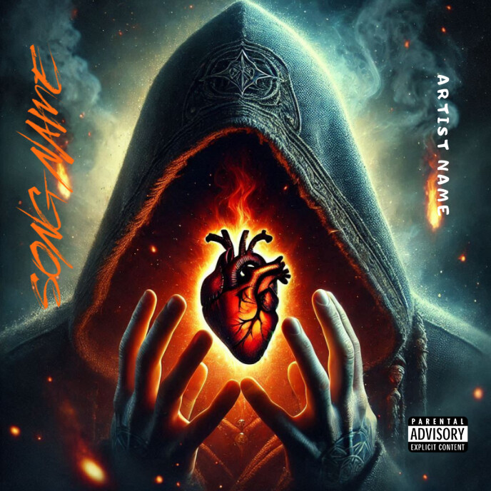 Alone Man With Heart Mixtape Album Album Cover Template | PosterMyWall