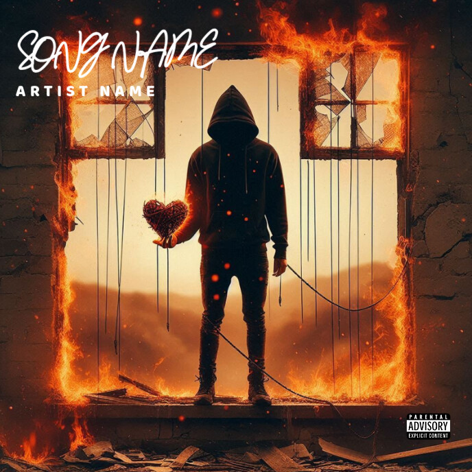 Alone man with heart mixtape Album Cover Templat | PosterMyWall