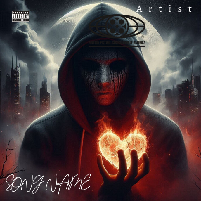 Alone man with heart mixtape album cover Template | PosterMyWall