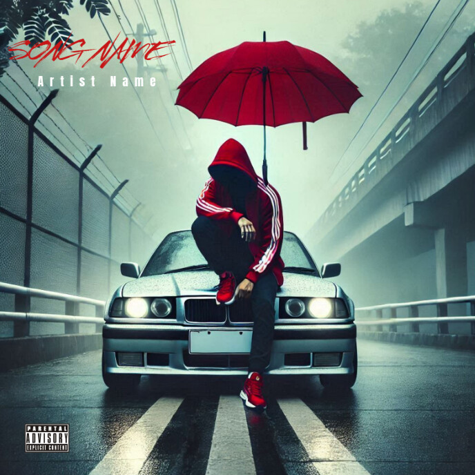 Copy of Alone man with umbrella mixtape cover | PosterMyWall