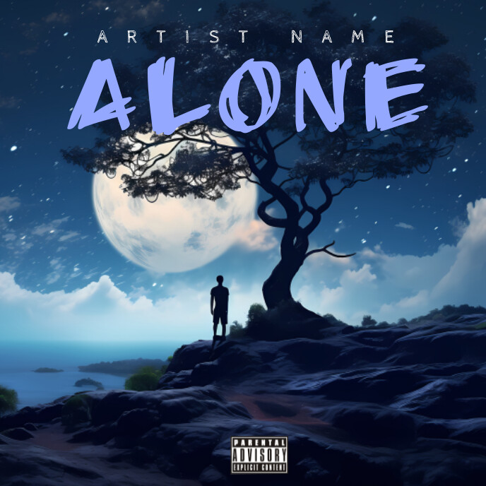 Alone Sad Music Album Cover Album Cover Template | PosterMyWall
