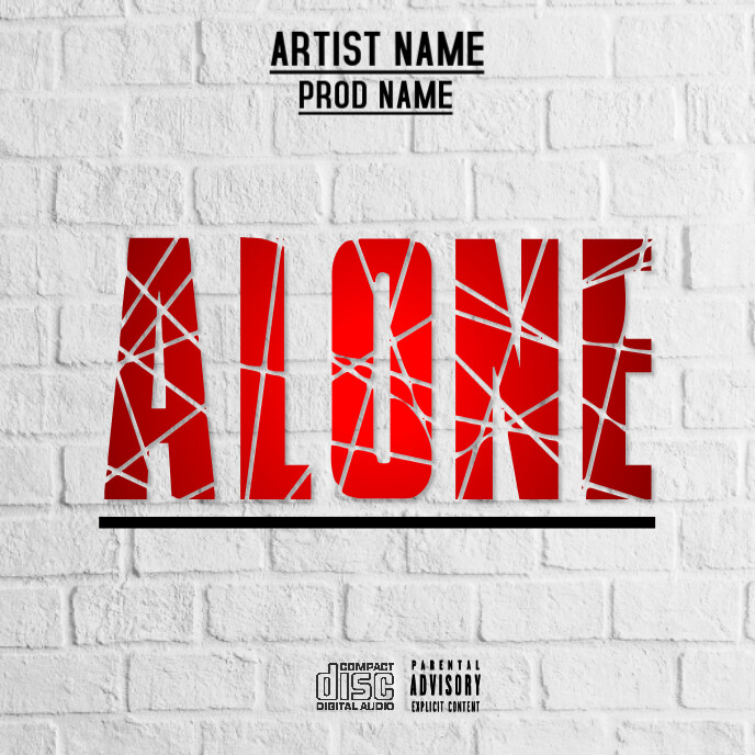 alone song album cover Template | PosterMyWall