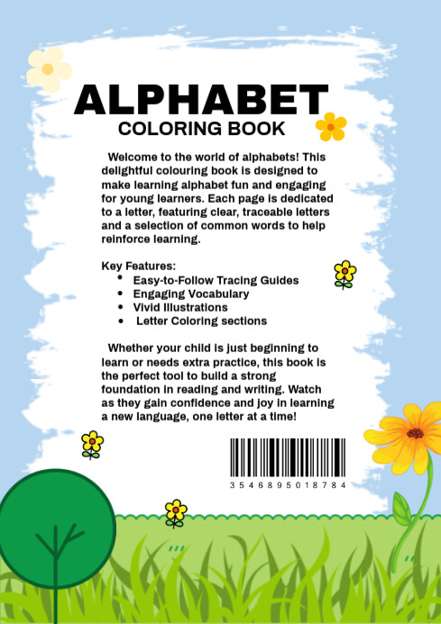 Alphabet coloring book worksheet Template | PosterMyWall