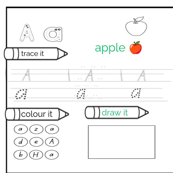 Alphabet tracing worksheets Template | PosterMyWall