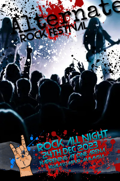 Plantilla de Del Festival de Rock Alternativo | PosterMyWall